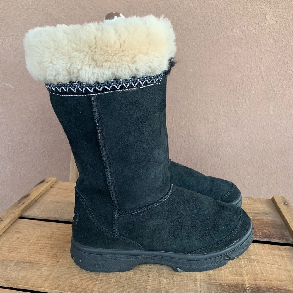 Ugg Ultimate Cuff Black Suede Boot - Gem